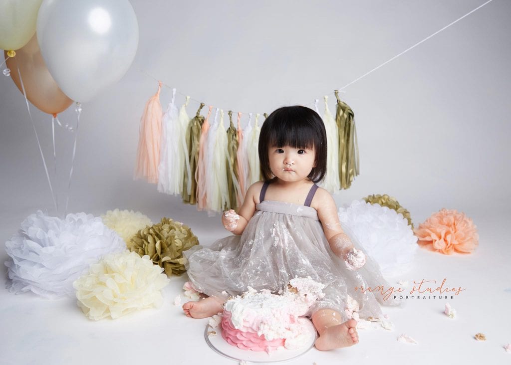 A Birthday Photo Shoot: Nagi’s First Cake Smash Session - Orange Studios